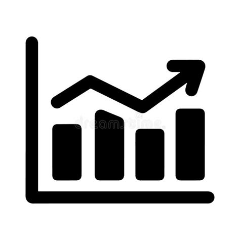 Single Black Arrow Growing Pointing Up On Chart Graph Bars Icon Success Graph Trending Upwards