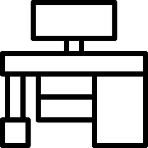 Computer Desk Icon 50711142 Vector Art At Vecteezy