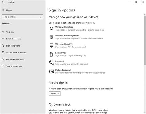 Sign In Options Require Sign In When Pc Wakes Up From Sleep Missing Solved Windows 10 Forums