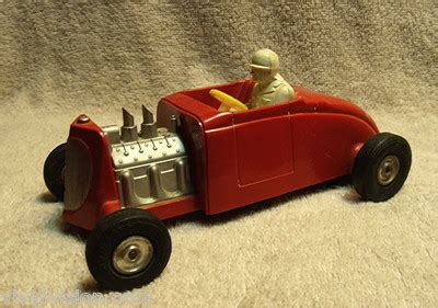 1950s Saunders Hot Rod Toy Car Ex Plastic Flat Head Ford 430559392