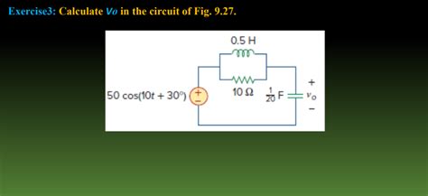 Solved Exercise Calculate Vo In The Circuit Of Fig Chegg