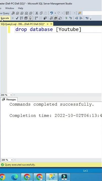 How To Drop Database In Mssql Using Query Editor Youtube