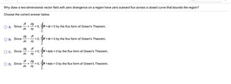 Solved Why Does A Two Dimensional Vector Field With Zero