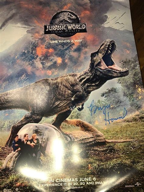 Bryce Dallas Howard Signed Jurassic World 11x17 Poster Autograph