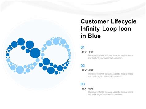 Customer Lifecycle Infinity Loop Icon In Blue Graphics Presentation