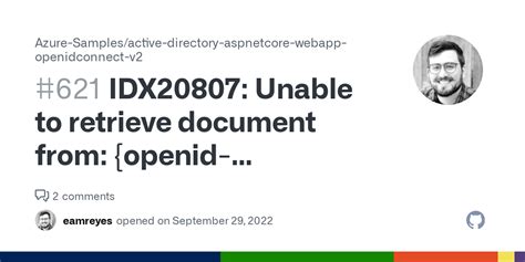 Idx20807 Unable To Retrieve Document From Openid Configuration Url