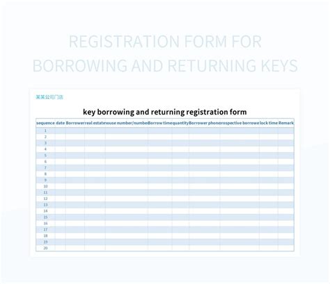 Free Key Logging Templates For Google Sheets And Microsoft Excel Slidesdocs