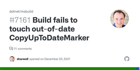 Build Fails To Touch Out Of Date Copyuptodatemarker · Issue 7161 · Dotnet Msbuild · Github