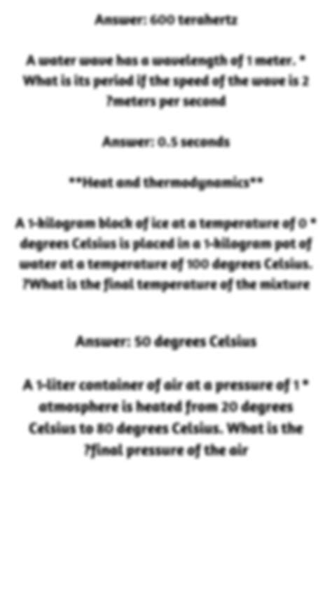 Solution Questions About The Practical Applications Of Physics Such As