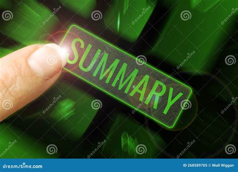 Text Caption Presenting Summary Business Showcase Brief Statement Abstract Synopsis Concise