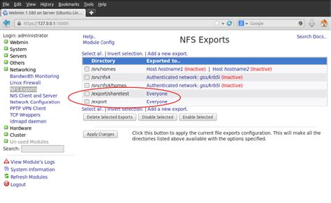 Linux NFS Server Client Administration Of Multiple Machines Through A GUI Super User