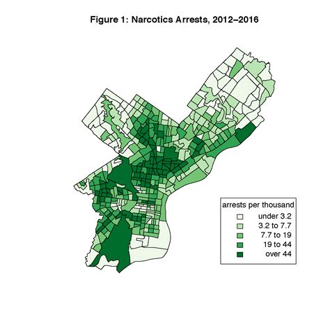 analyzing spatial dependency patterns around narcotics arrests