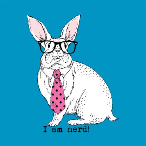 i am nerd rabbit geeky humor pin teepublic