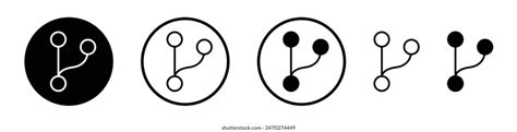 Code Branch Icon Set Merge Data Stock Vector Royalty Free 2470274449