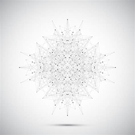 Geometric Abstract Background With Connected Lines And Dots Medicine Science Technology