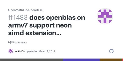 Does Openblas On Armv7 Support Neon Simd Extension Speedup · Issue