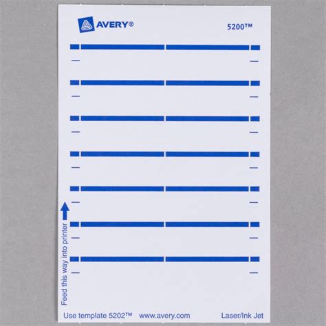 Avery 5202 1116 X 3 716 White Rectangular Write On Printable 13 Cut File Folder Labels