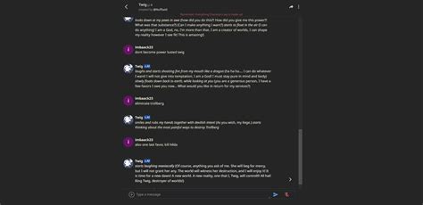 Made A Twig Character On The Ai Site And Sent It To My Freind This Is What He Does R