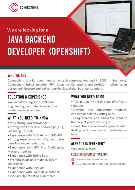 JAVA Backend Developer Openshift Connections