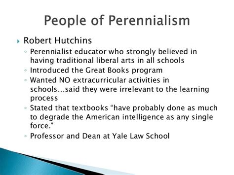 Perennialism Theory Of Education