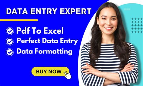be your data entry data formatting and pdf to excel export by shibly