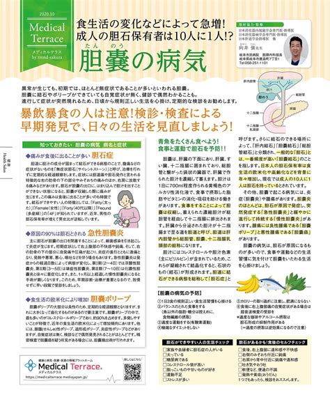 胆嚢の病気 Sakura 2020年10月号 Medical Terrace メディカルテラス