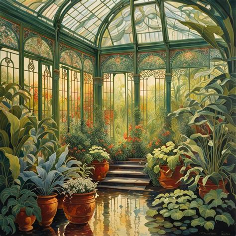 Art Nouveau Greenhouse Ai Generated Artwork Nightcafe Creator