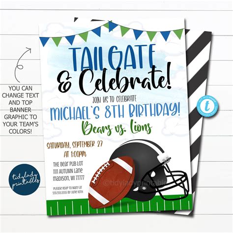 Football Birthday Invitation Ideas Football Invitation Templates