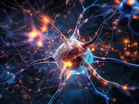 Complex Network Of Interconnected Neurons Illustrating Neural