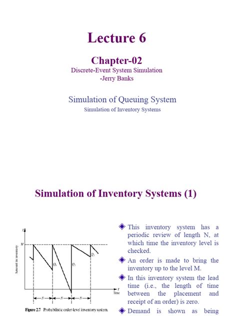 lecture 6 simulation of inventory systems pdf inventory sales
