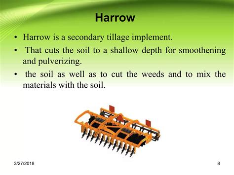 Secondary Tillage Implements And Their Uses In Agriculture Pptx