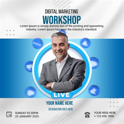Digital Marketing Workshop Ad Template Postermywall