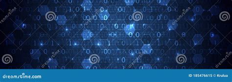 Technology Background Big Data Concept Binary Computer Code Stock