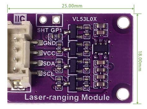 time of flight laser ranging distance sensor vl53l0x