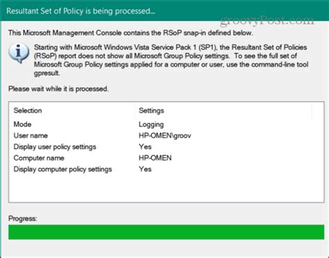 how to view applied group policies on windows