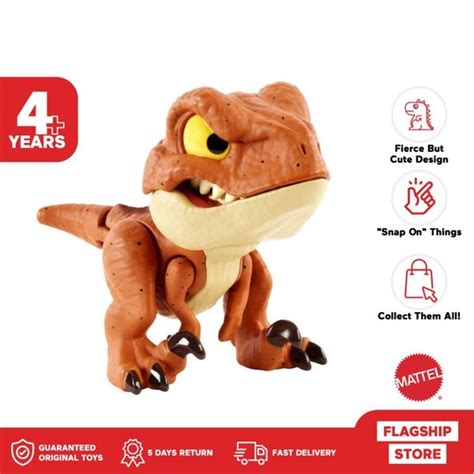 Jual Jurassic World Snap Squad Attitudes Orange Velociraptor Mainan
