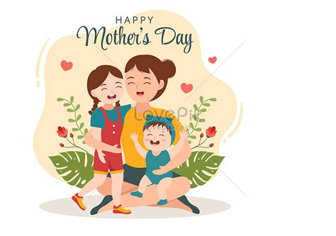 해피 어머니의 날 그림 일러스트 무료 다운로드 Lovepik