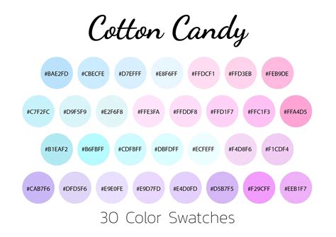 Cotton Candy Etsy Canada Hex Color Palette Color Swatches Color Coding Notes
