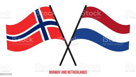 노르웨이와 네덜란드 국기교차 플랫 스타일을 흔들어 공식 비율 올바른 색상입니다 경제에 대한 스톡 벡터 아트 및 기타 이미지 경제 공휴일 국가 지리적 지역 Istock