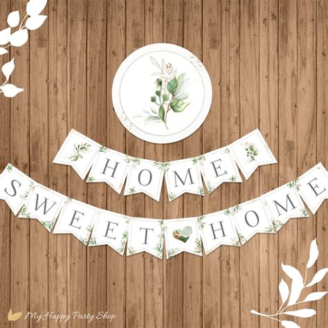 Home Sweet Home Banner Printable Welcome Home Banner Etsy