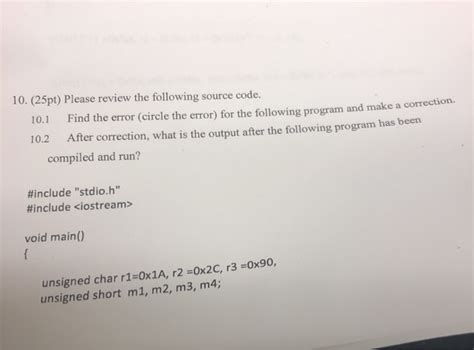 solved 10 25pt please review the following source code