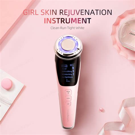 Badu Bg Ems Масажор за лице Led светлинна терапия Звукова вибрация Премахване на бръчки Стягане