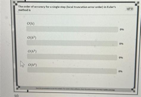 Solved The Order Of Accuracy For A Single Step Local