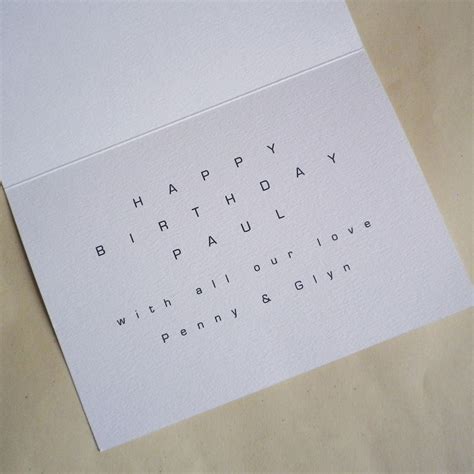 Personalised Semaphore Flags Birthday Card Glyn West Design