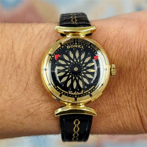 1950s Ernest Borel Ladies Cocktail Watch Kaleidoscope Dial 25mm Swiss