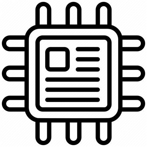 Chip Computer Microchip Processor Icon Download On Iconfinder