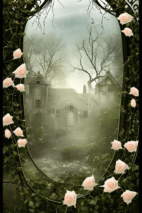 Haunted Garden Eerie Roses And Thorny Vines · Creative Fabrica