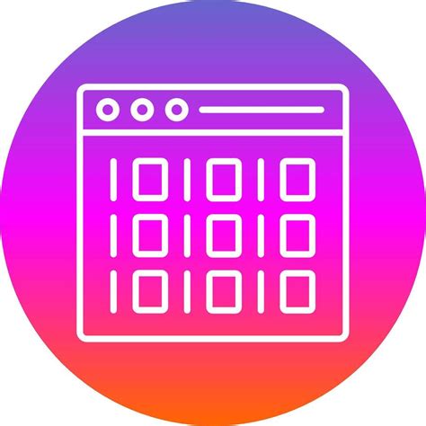 Binary Line Gradient Circle Icon 43760897 Vector Art At Vecteezy