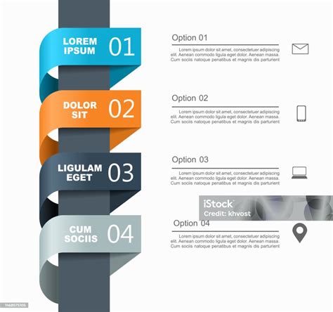 데이터를 위한 장소가 있는 인포 그래픽 디자인 템플릿입니다 벡터 일러스트입니다 0명에 대한 스톡 벡터 아트 및 기타 이미지 0명 4 4가지 개체 Istock