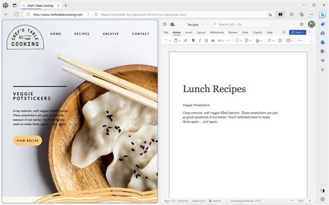 multitask with split screen browsing microsoft edge